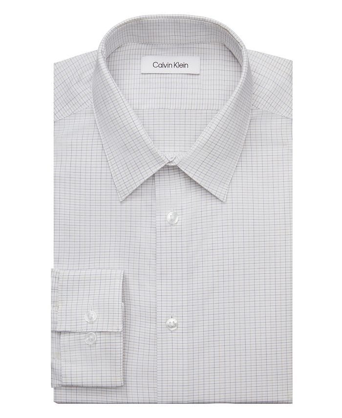 Calvin Klein Men's Steel Plus Slim Fit Stretch Wrinkle Free Dress Shirt - Macy's