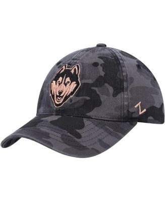 Women's Zephyr Black UConn Huskies Dark Secret Camo Adjustable Hat - Macy's