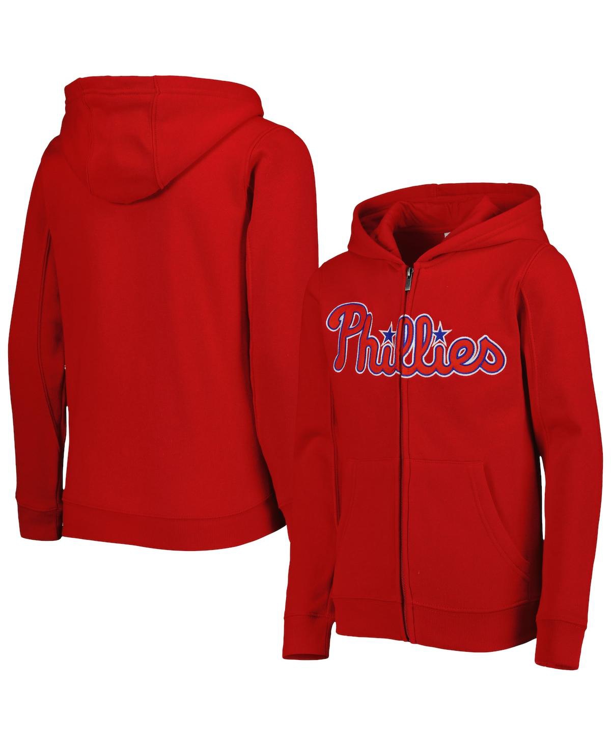 Click here for Big Boys Red Philadelphia Phillies Wordmark Full-Z... prices