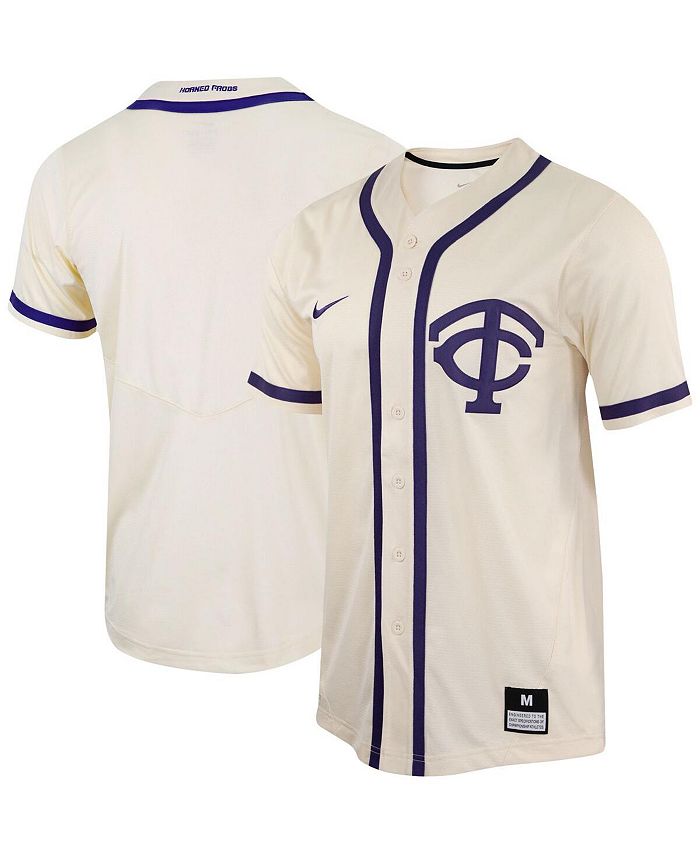 Nike Men's Natural TCU Horned Frogs Replica Baseball Jersey - Macy's