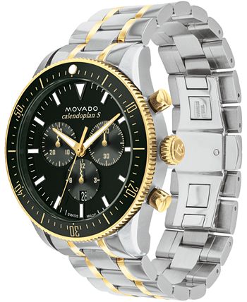 Movado Men's Calendoplan S Swiss Quartz Chronograph Two Tone Stainless ...