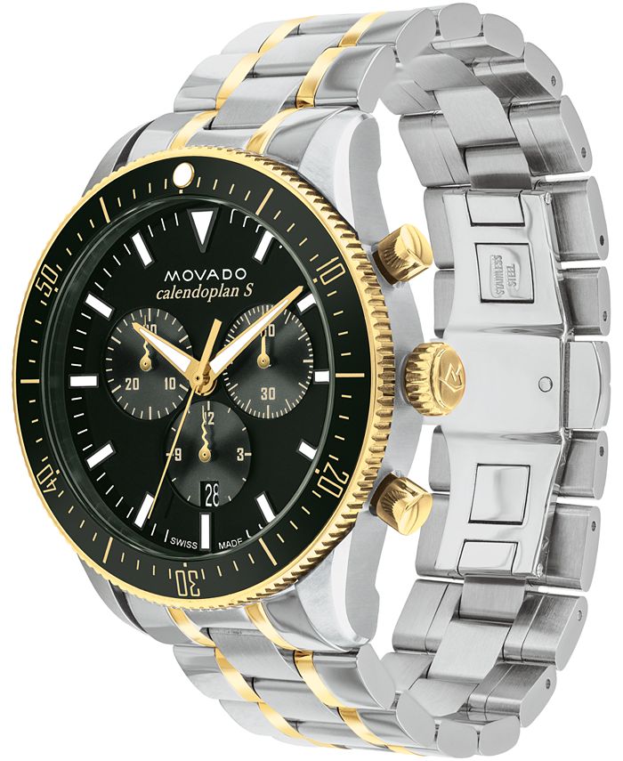 Movado Men's Calendoplan S Swiss Quartz Chronograph Two Tone Stainless ...