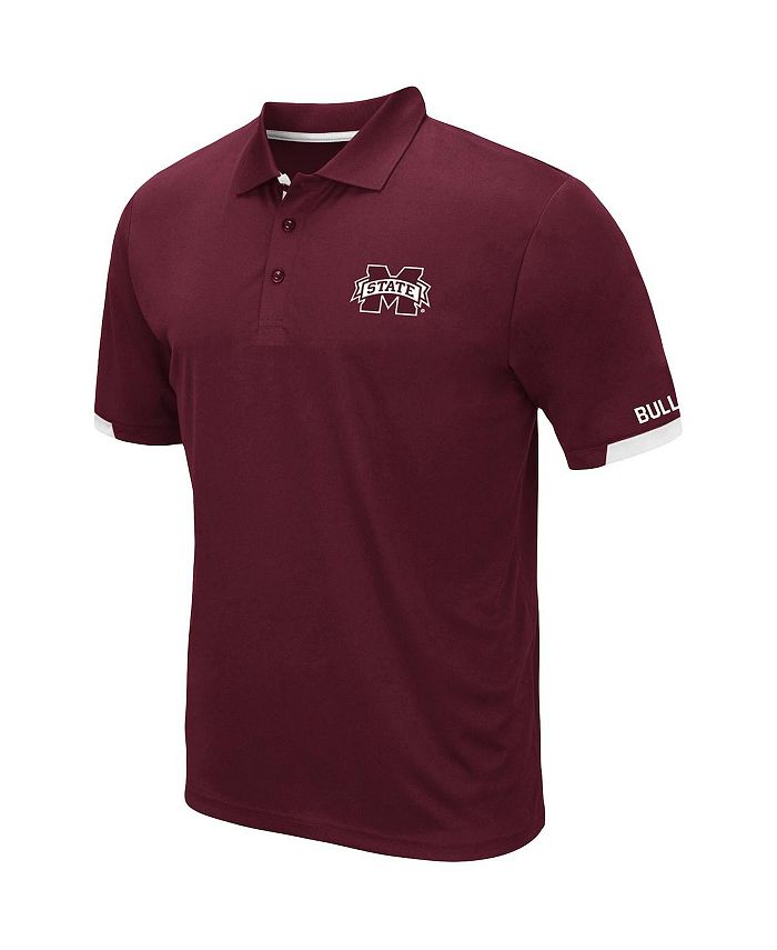 Colosseum Men's Maroon Mississippi State Bulldogs Logo Santry Polo ...