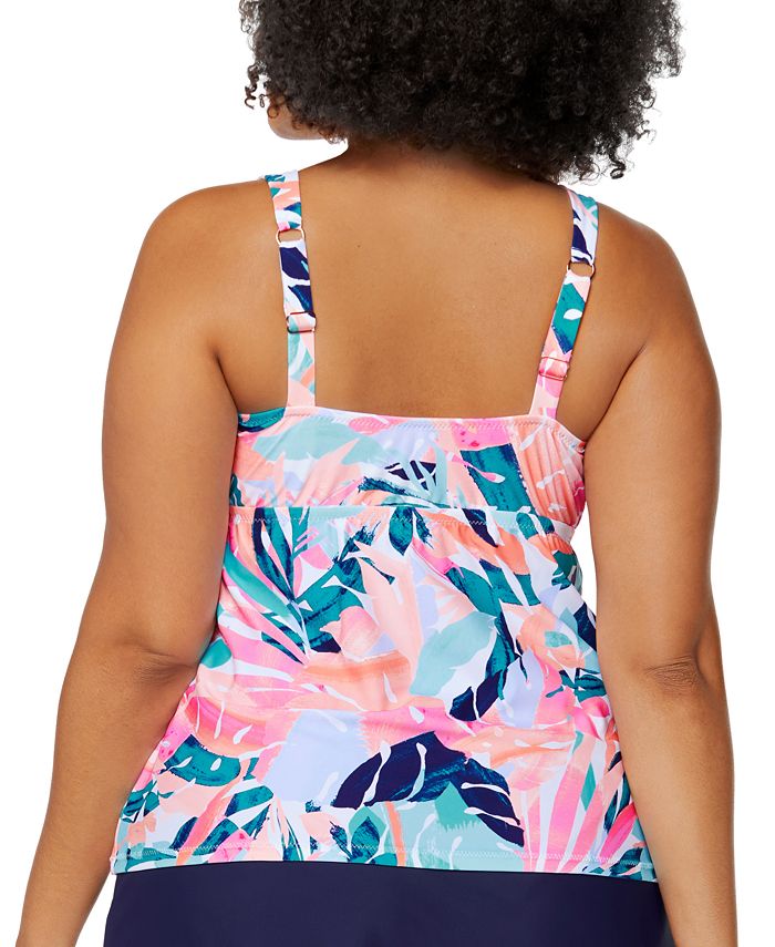 Raisins Curve Trendy Plus Size Miami Nights Rimini Tankini Top - Macy's