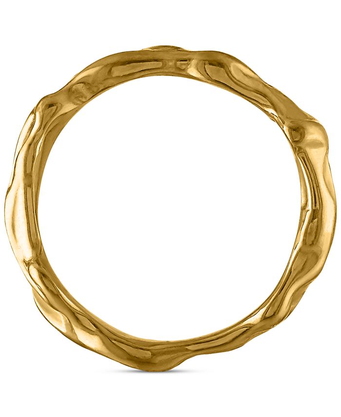 OMA THE LABEL Oslo 18k Gold Plated Hammered Band Ring - Macy's