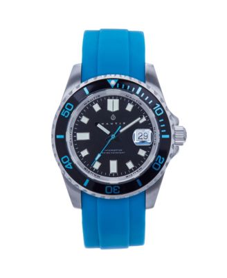 Nautis Men Interceptor Rubber Watch - Light Blue, 43mm - Macy's