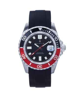 Nautis Men Interceptor Rubber Watch - Black, 43mm - Macy's