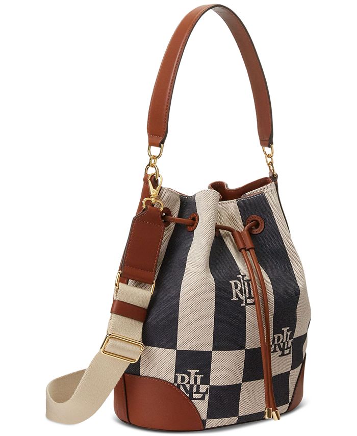 Lauren Ralph Lauren Andie Logo Canvas Medium Drawstring Bag - Macy's