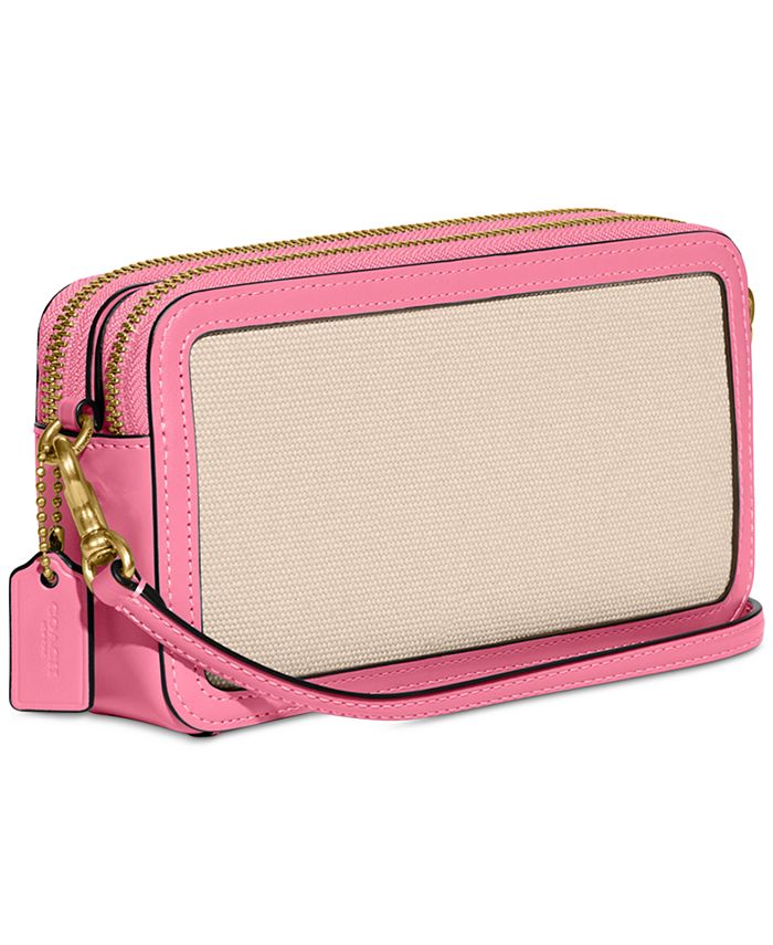 COACH Kira Small Canvas Double Zip-Top Crossbody - Macy's