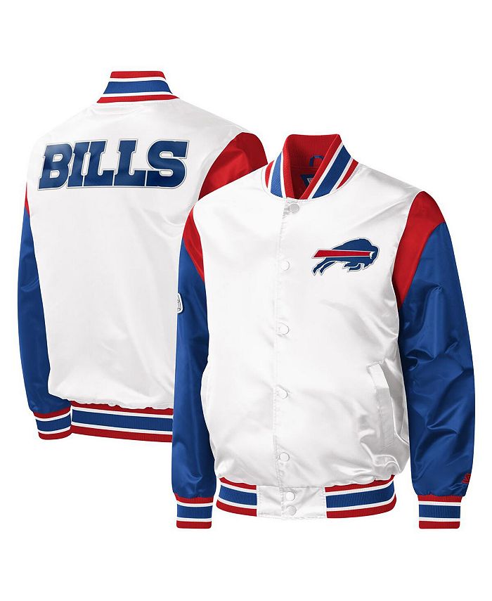 Starter Men's White Buffalo Bills Throwback Warm Up Pitch Satin Full ...