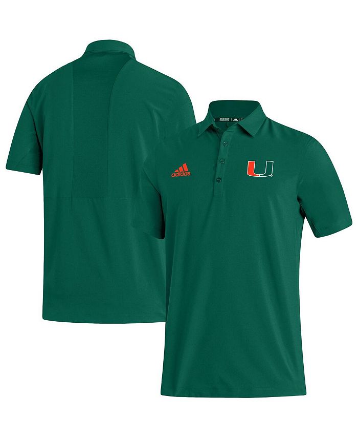 adidas Men's Green Miami Hurricanes Coaches Polo Shirt - Macy's
