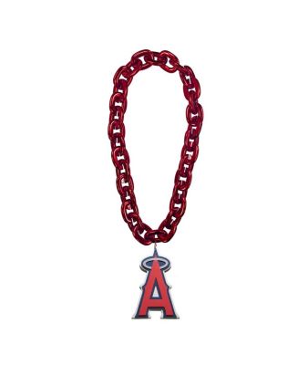 FanFave Men's and Women's Red Los Angeles Angels Team Logo Fan Chain ...