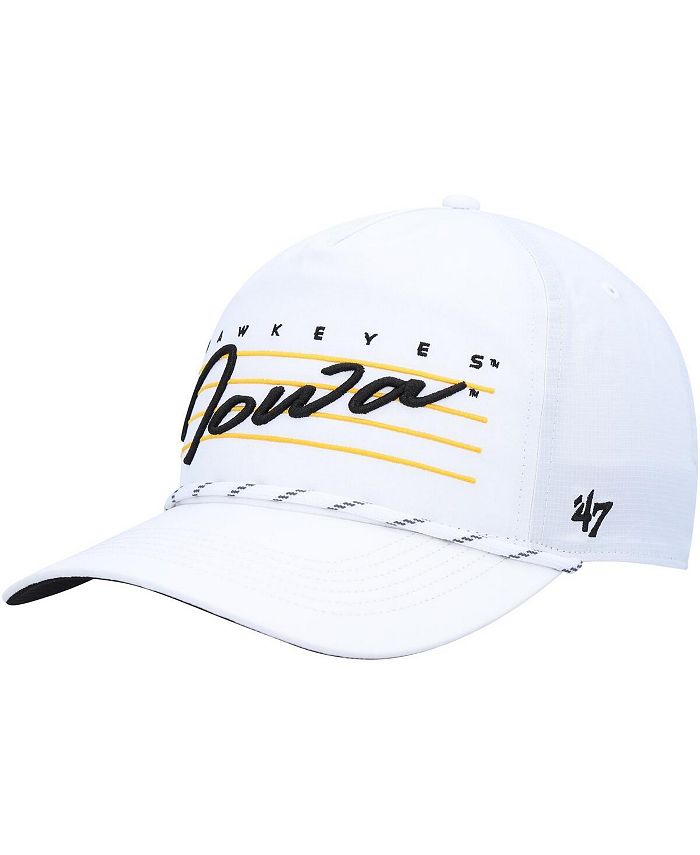 '47 Brand Men's White Iowa Hawkeyes Downburst Hitch Trucker Snapback ...