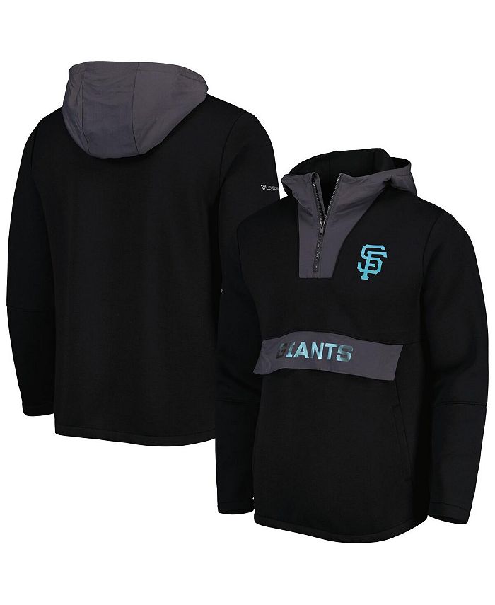 LevelWear Men's Black San Francisco Giants Ruckus Quarter-Zip Hoodie ...