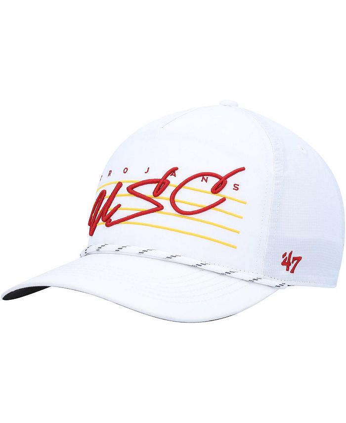'47 Brand Men's White USC Trojans Downburst Hitch Trucker Snapback Hat ...