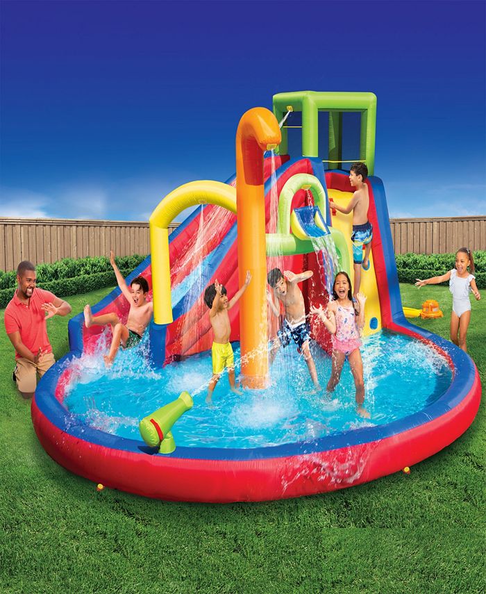 Banzai Drench Zone Water Park With Soaker Bucket, Water Cannon ...