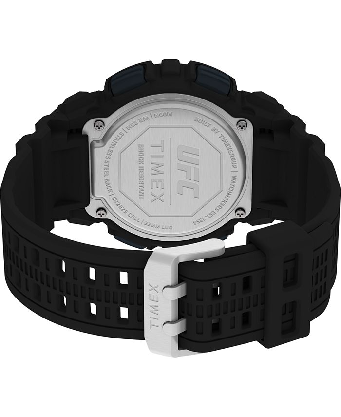 Timex UFC Men's Quartz Striker Resin Black Watch, 50mm - Macy's