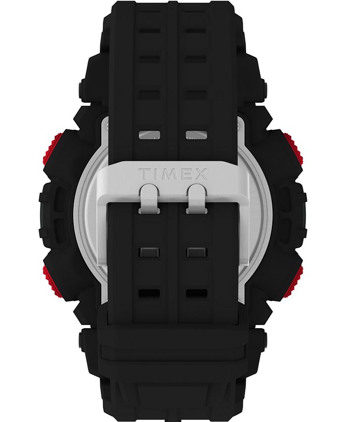 Timex UFC Men's Quartz Redemption Resin Black Watch, 50mm - Macy's