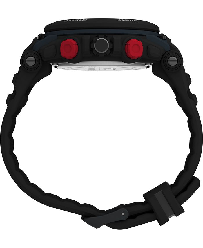 Timex UFC Men's Quartz Impact Resin Black Watch, 50mm - Macy's