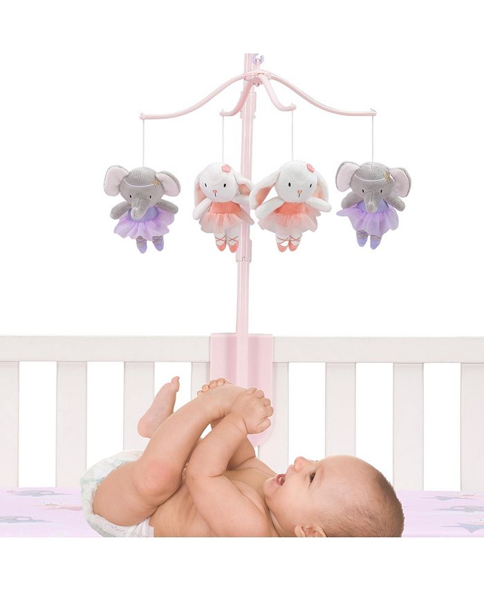 Bedtime Originals Tiny Dancer Ballet Animals Musical Baby Crib Mobile ...