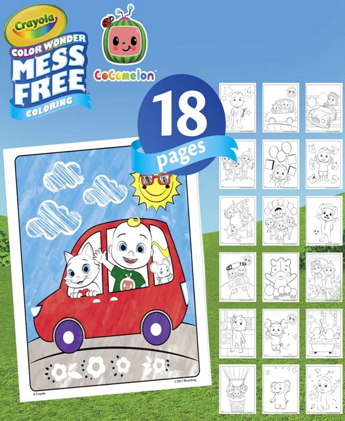 Crayola Color Wonder Cocomelon Series 18 Mess Free Coloring Pages Set ...