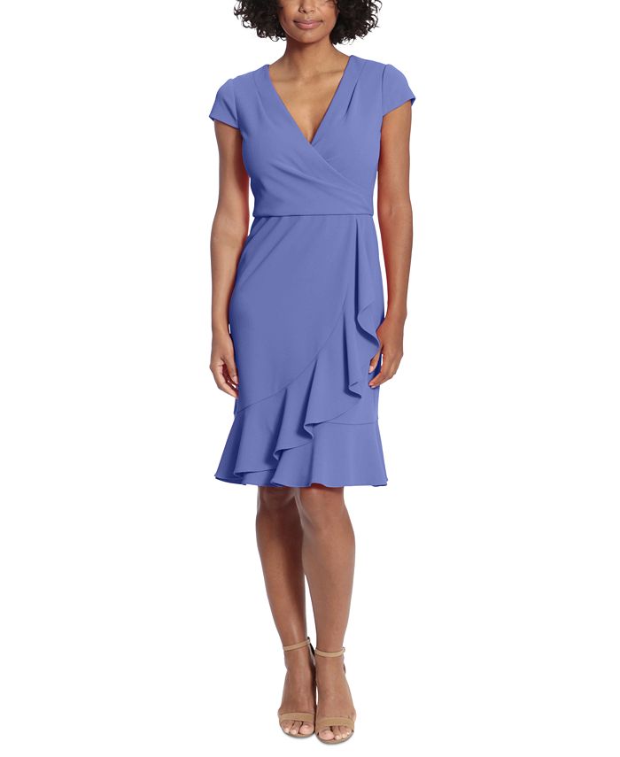 London Times Petite V-Neck Jersey Fit & Flare Dress - Macy's