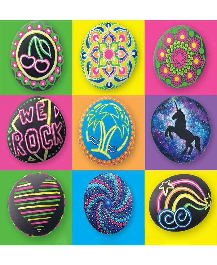 Craft Maker The Complete Neon Rock Art Kit DIY Rock Painting For Kids ...