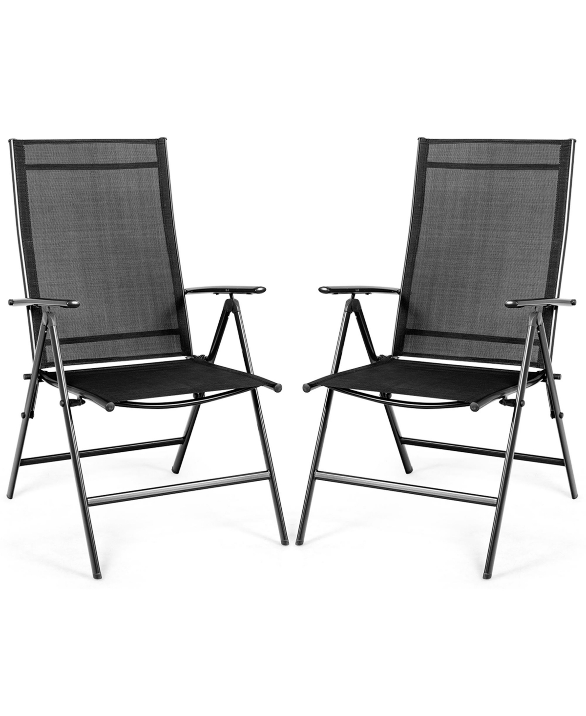 Click here for Costway Set of 2 Patio Folding Chair Recliner Adju... prices