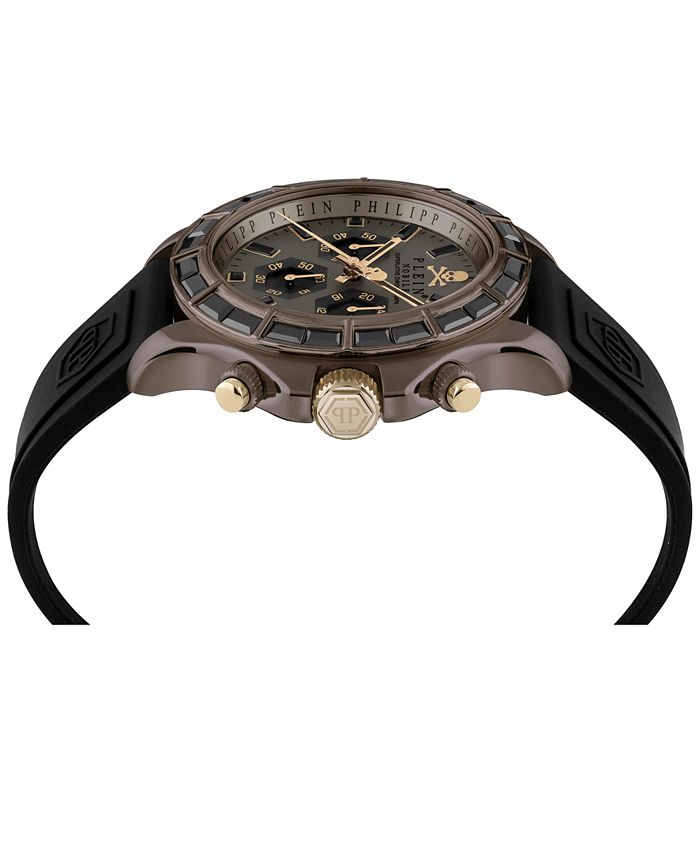 Philipp Plein Men's Chronograph Nobile Racing Black Silicone Strap ...