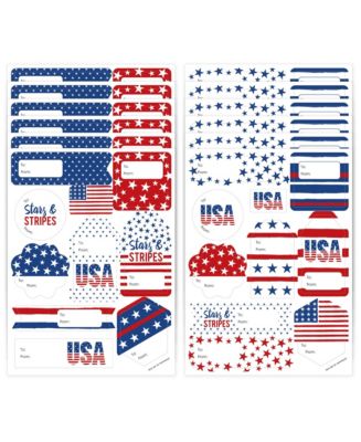 Big Dot of Happiness Stars & Stripes Patriotic Party Gift To & From ...