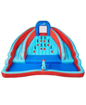 Hoovy Giant Double Water Slide with Climbing Wall | 6.5 FT x 13 FT x 11 ...