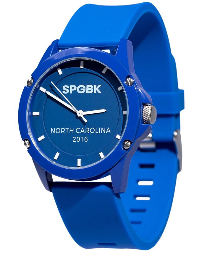 SPGBK Watches Unisex Bronco Three Hand Quartz Blue Silicone Watch, 44mm ...