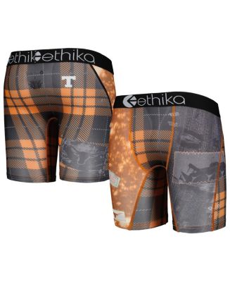 Youth Boys Ethika Texas Orange Texas Longhorns Make Noise Plaid Boxer ...