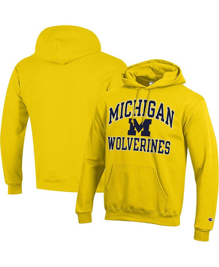 Champion Men's Maize Michigan Wolverines High Motor Pullover Hoodie - Macy's