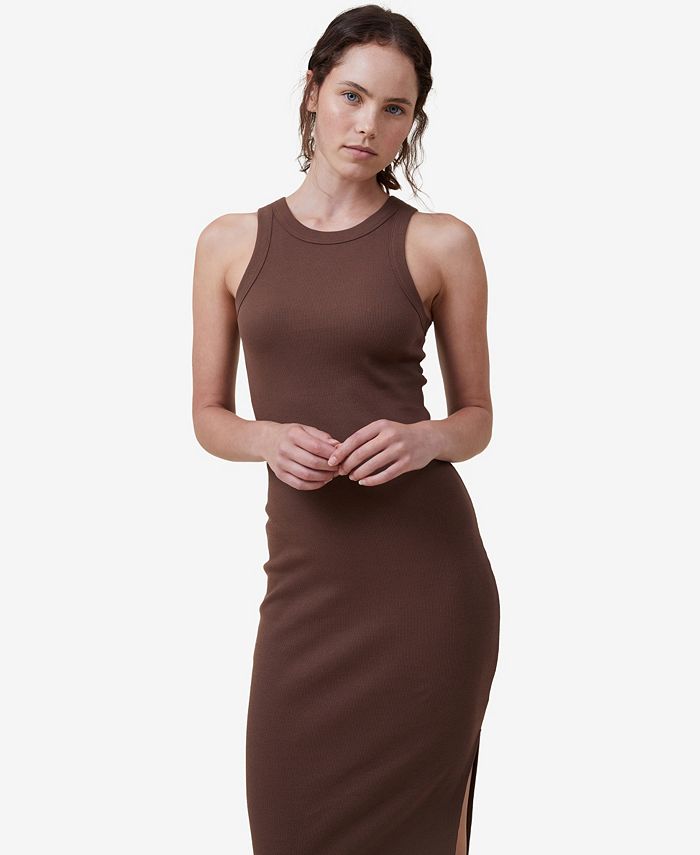 COTTON ON Women's Rib Racer Midi Dress - Macy's
