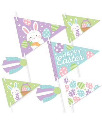 Big Dot of Happiness Spring Easter Bunny Triangle Happy Easter Party ...
