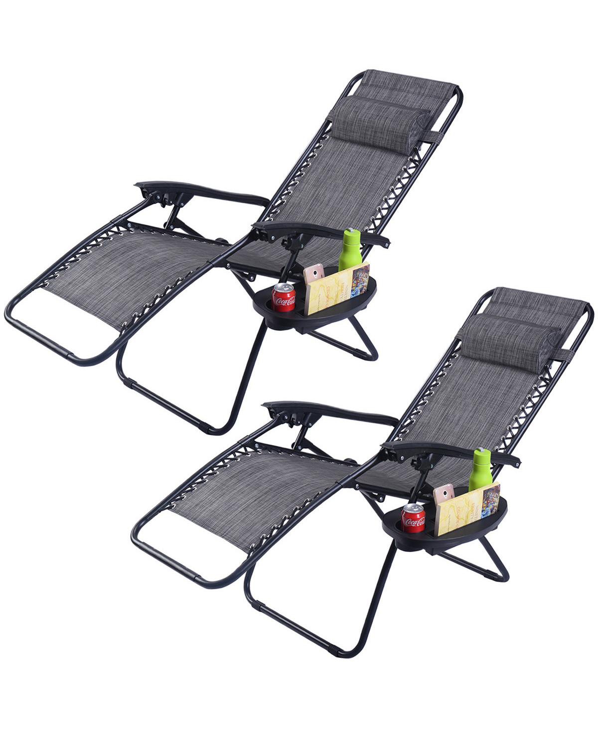 Click here for Costway 2PC Folding Zero Gravity Reclining Lounge... prices