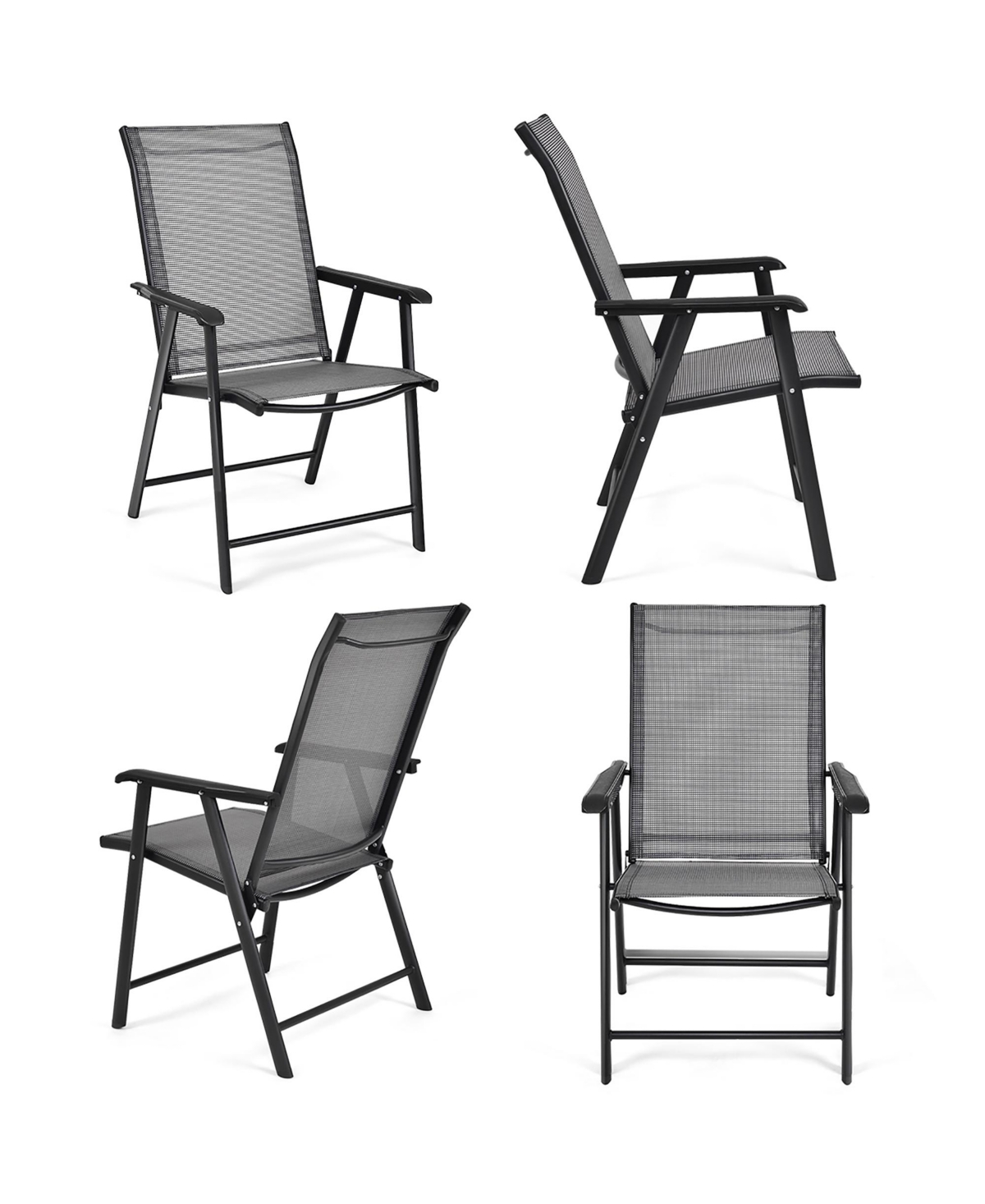 Click here for Costway Set of 4 Outdoor Patio Folding Chairs Camp... prices