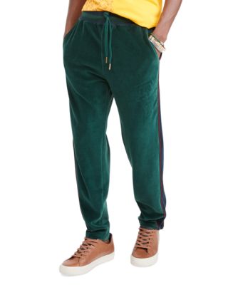 Tommy Hilfiger x Anthony Ramos Men's Monogrammed Velour Track Pants ...