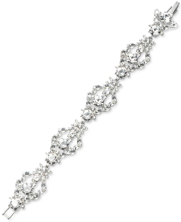 Givenchy Bijoux Silver-Tone Mixed Crystal Flex Bracelet - Macy's