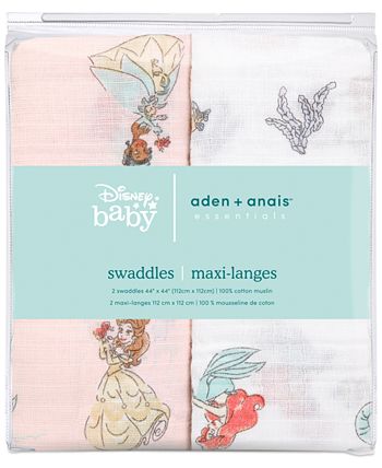 aden by aden + anais Baby Girls Mermaid Muslin Swaddles, Pack of 2 - Macy's