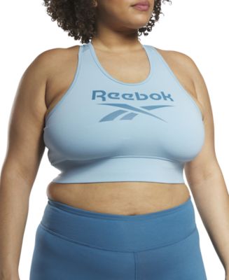 Reebok Plus Size Racerback Low Impact Sports Bra - Macy's