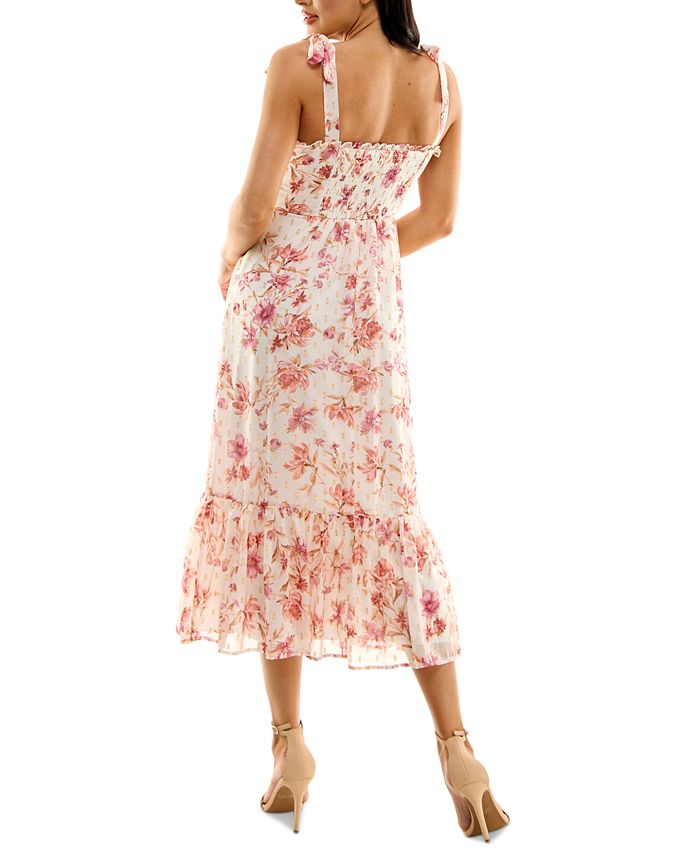 City Studios Juniors' Sweetheart-Neck Smocked-Back Dress - Macy's