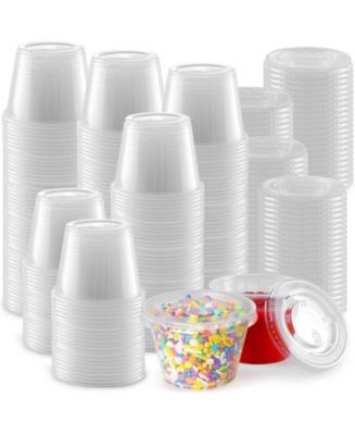 Zulay Kitchen 200 Pack 4oz Clear Jello Shot Cups with Lids - Disposable ...