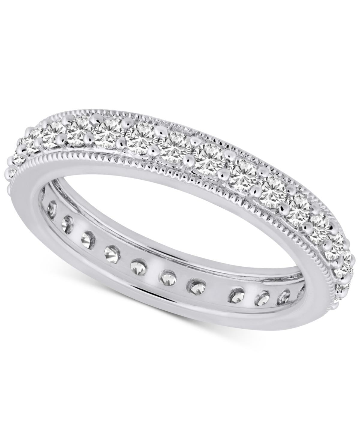 Click here for Diamond Beaded Edge Eternity Band (7/8 ct. t.w.) i... prices