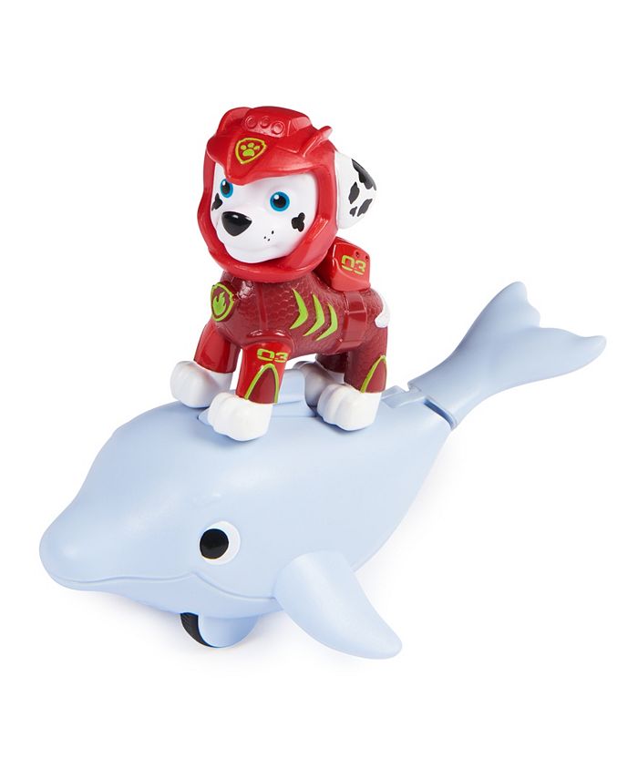 Paw Patrol Aqua Pups Marshall and Dolphin Action Figures Set - Macy's