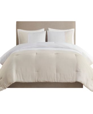 Beautyrest CLOSEOUT! Miro 3 Piece Gauze Oversized Comforter Set, Full ...