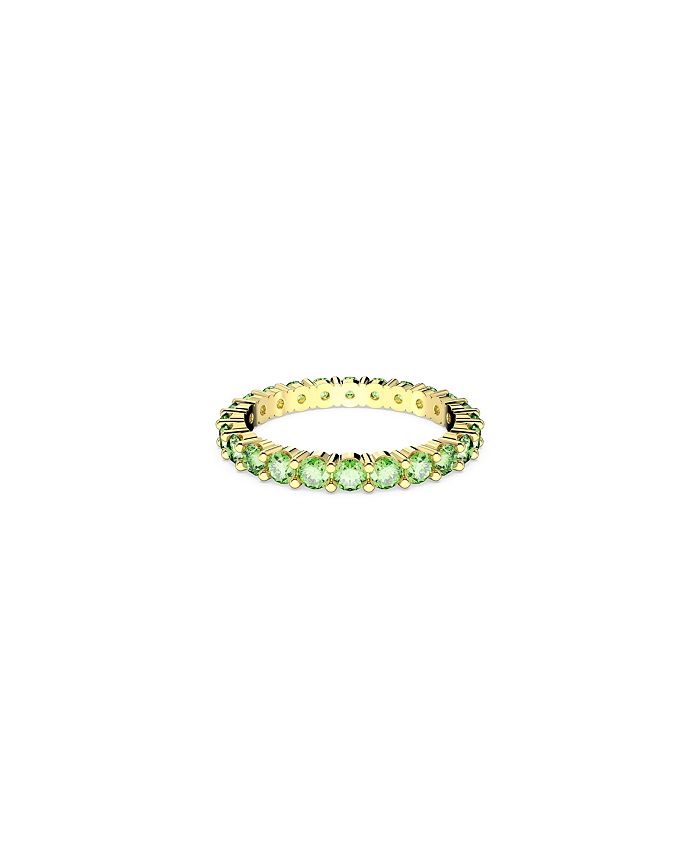 Swarovski Crystal Round Cut Green Matrix Ring - Macy's