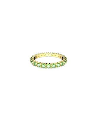 Swarovski Crystal Round Cut Green Matrix Ring - Macy's