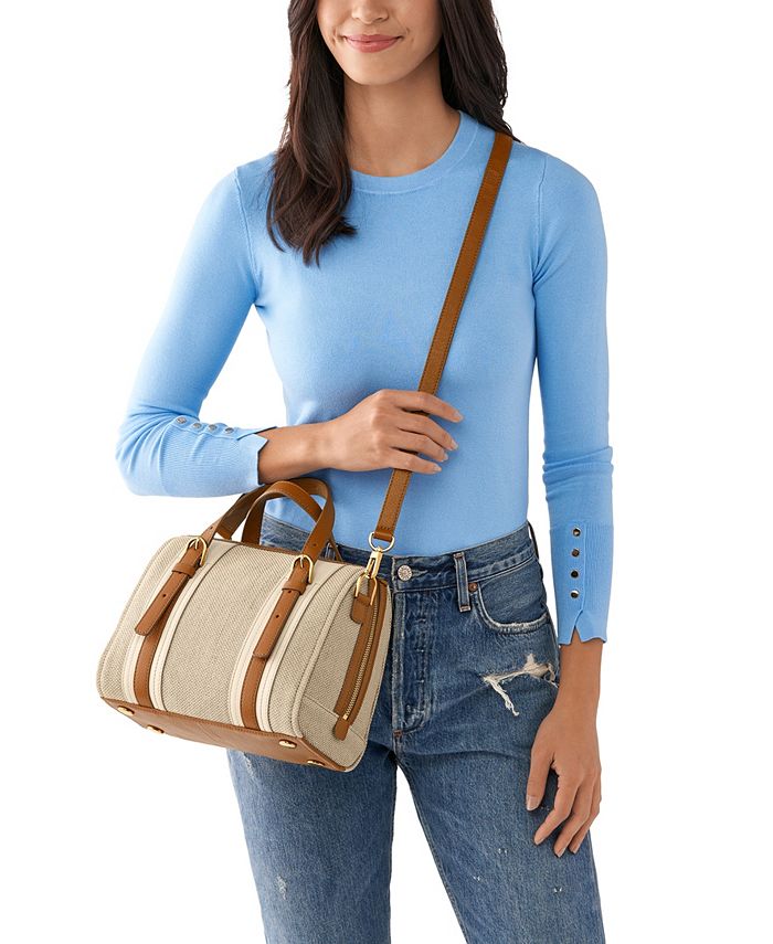 Fossil Carlie Small Satchel Bag - Macy's